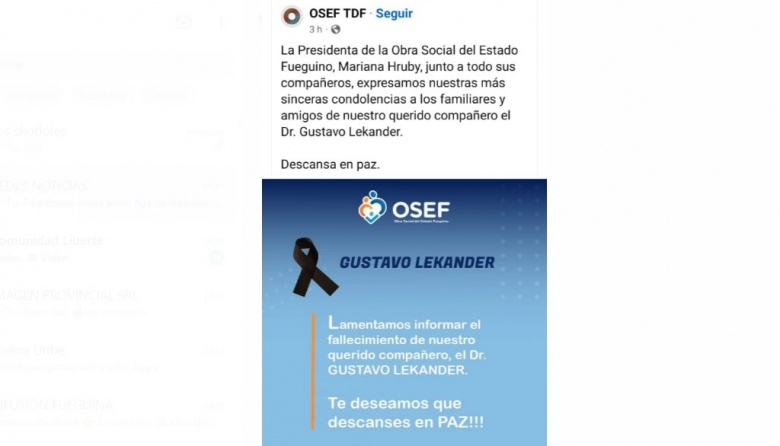 La hija de Lekander rechazó condolencias de la presidenta de OSEF ...